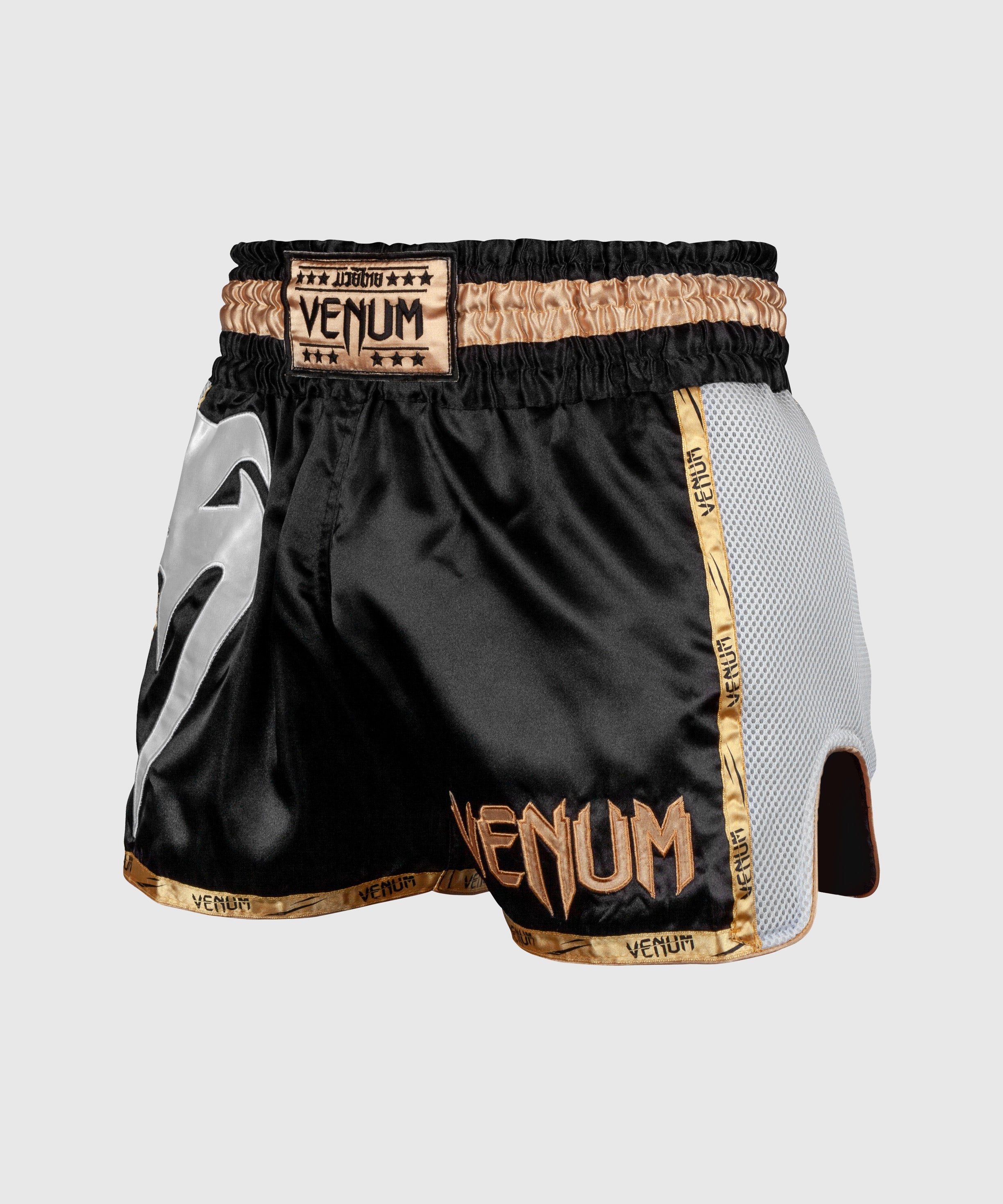 Muay Thai Shorts Venum Giant - Schwarz/Weiß/Gold – Venum Deutschland