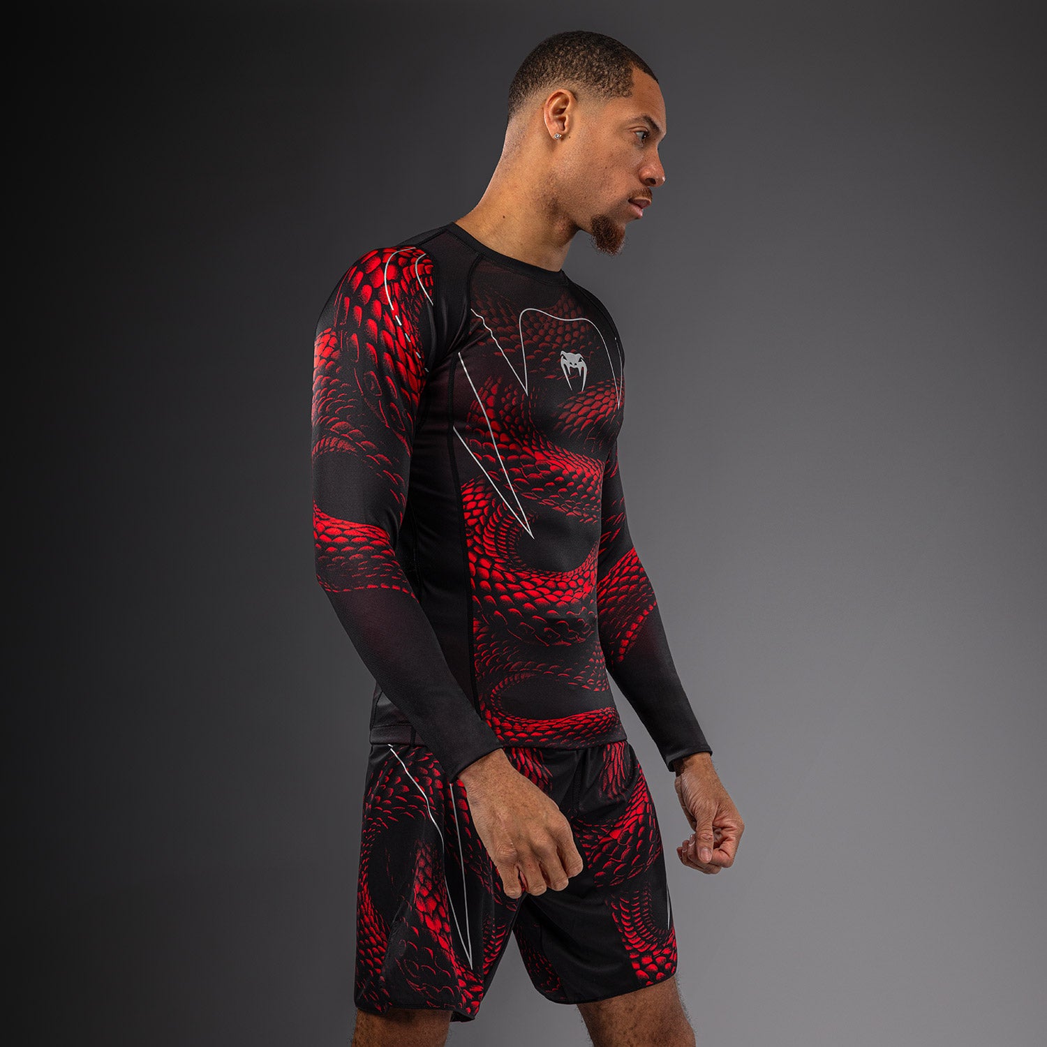 Venum Matupa Langarm Rashguard - Schwarz/Rot/Silber - Venum Deutschland