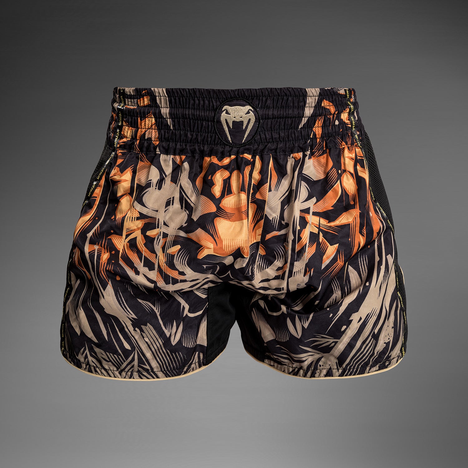 Venum Tiger Muay Thai Shorts - Schwarz/Neonorange - M - Venum Deutschland